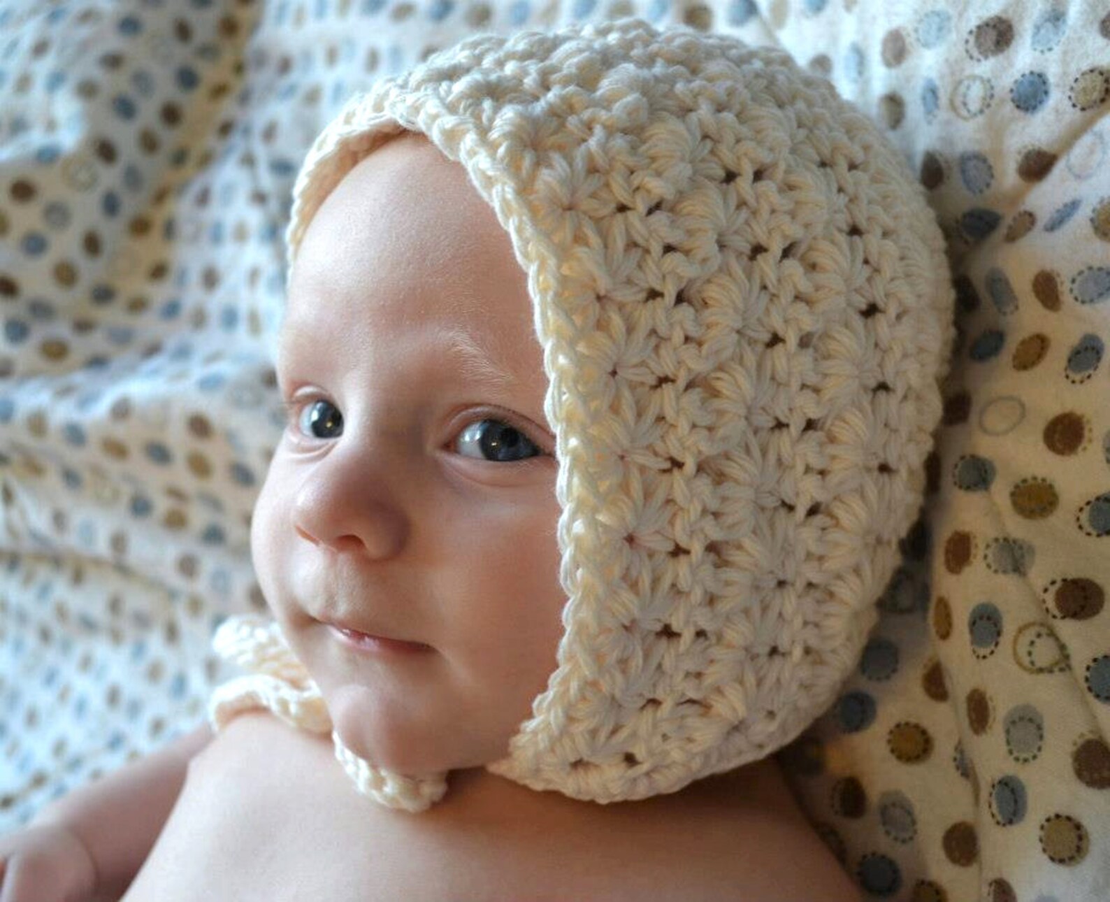 Crochet Pattern for Vintage Star Baby Bonnet Hat 7 Sizes - Etsy