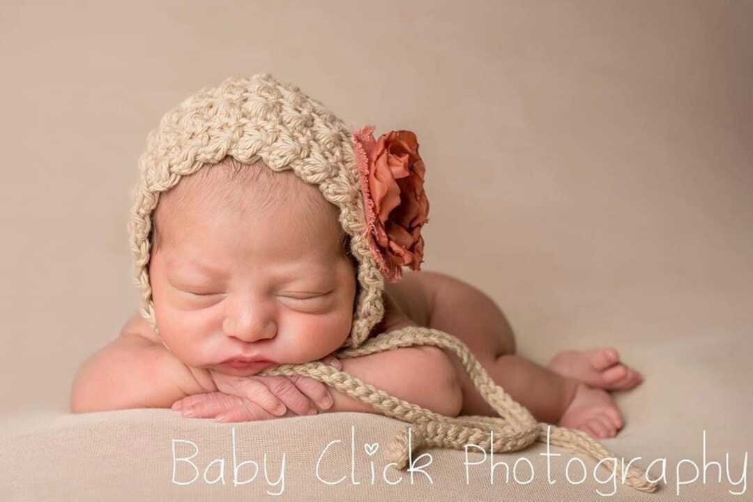 Crochet Pattern for Victorian Baby Bonnet Hat | 5 Sizes | Crochet Baby ...