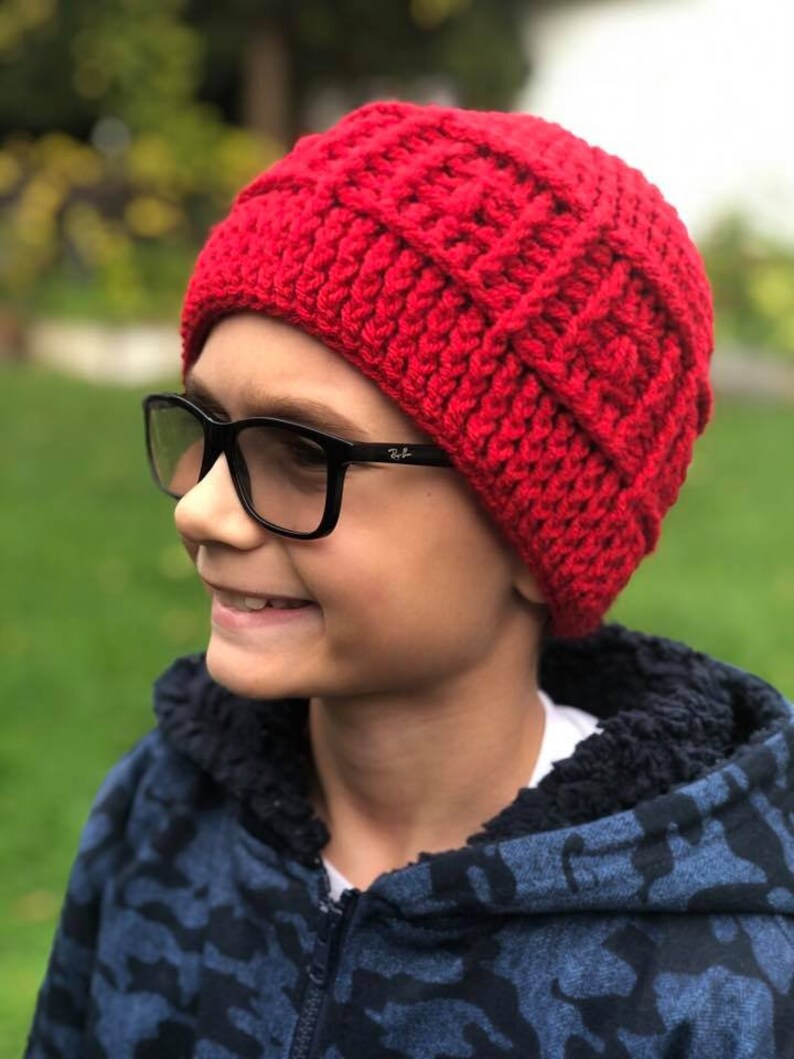 Crochet Pattern for Labyrinth Beanie Hat | 5 Sizes | Crochet Hat ...