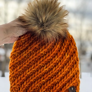 KNIT Pattern for Convolution Beanie | Knitting Pattern PDF Instructions | DIY Written Tutorial ...