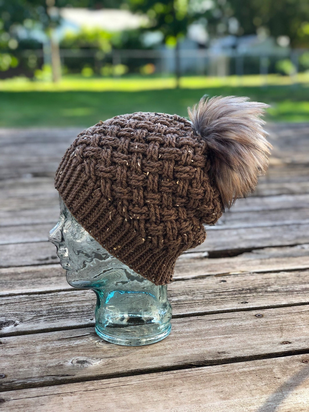 Crochet Pattern for Diagonal Weave Slouch | 5 Sizes Baby - Large Adult ...