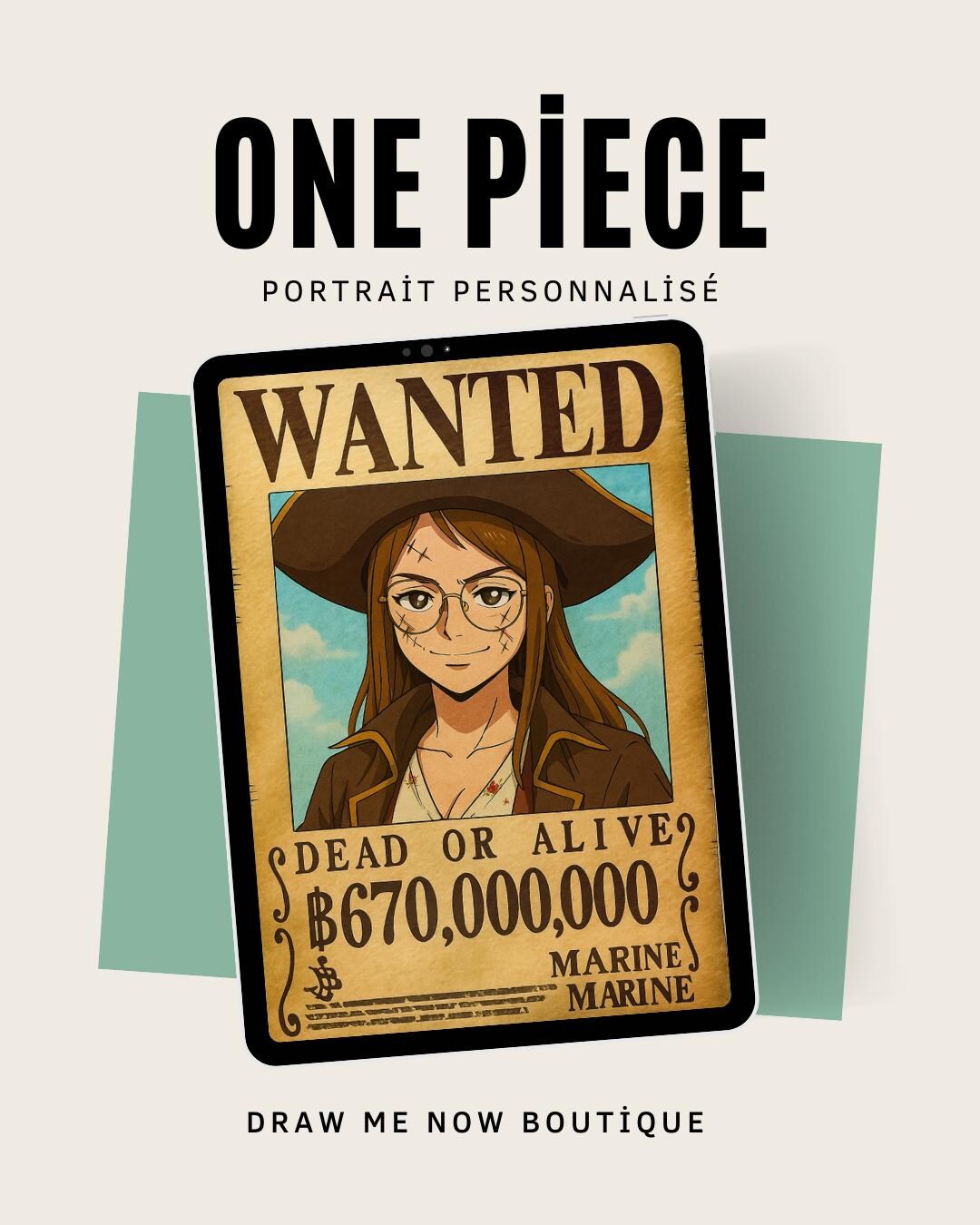 One Piece Custom Portrait - Etsy