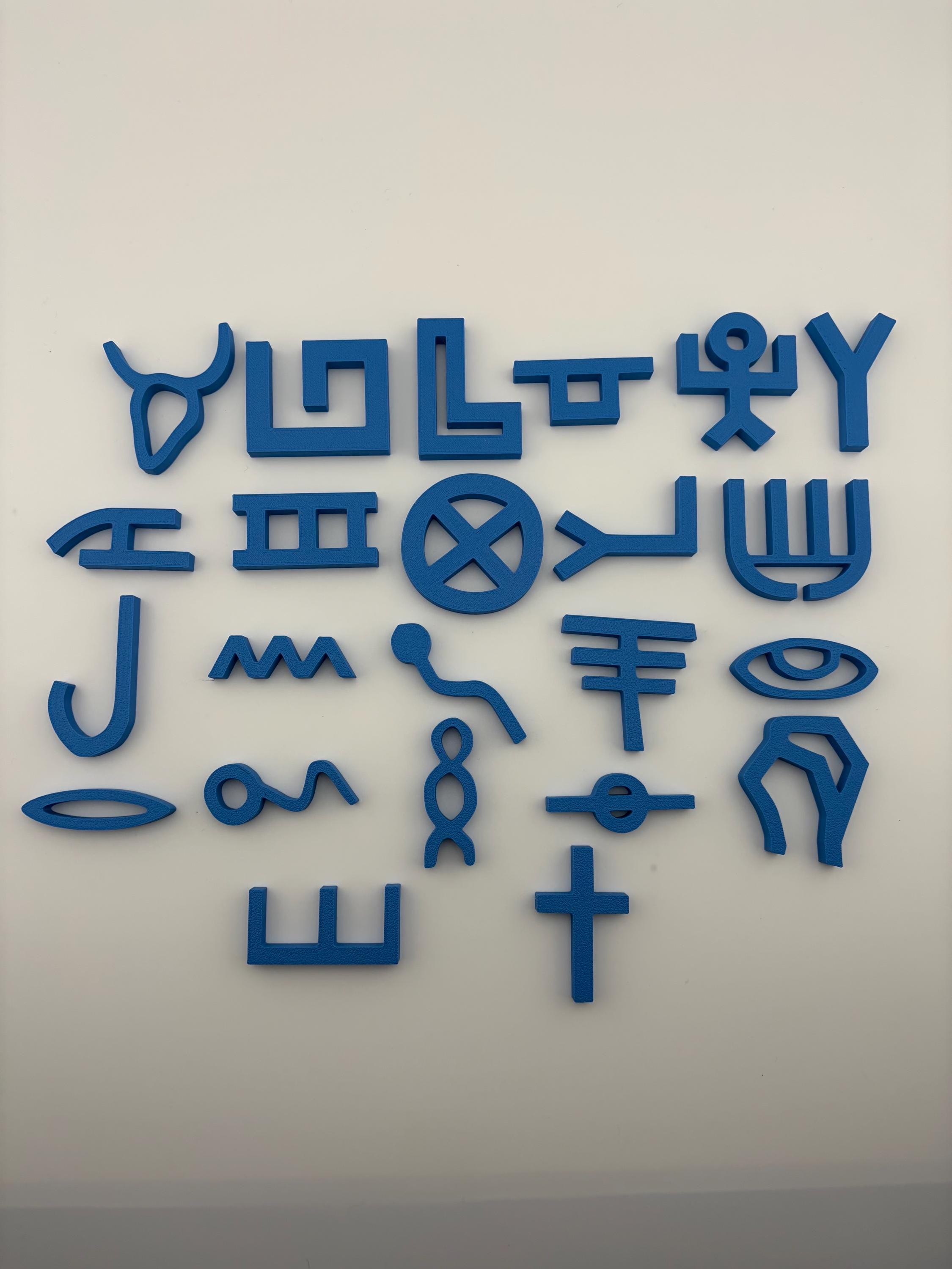 Paleo Hebrew Alphabet Letters – Complete Set of Ancient Hebrew Symbols ...