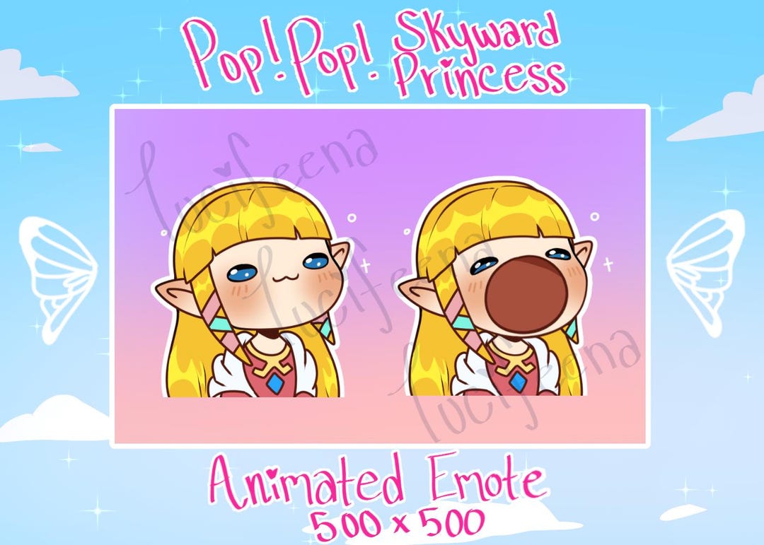 Princess Zelda Pop Cat Emote | Legend of Zelda Skyward Sword Animated ...