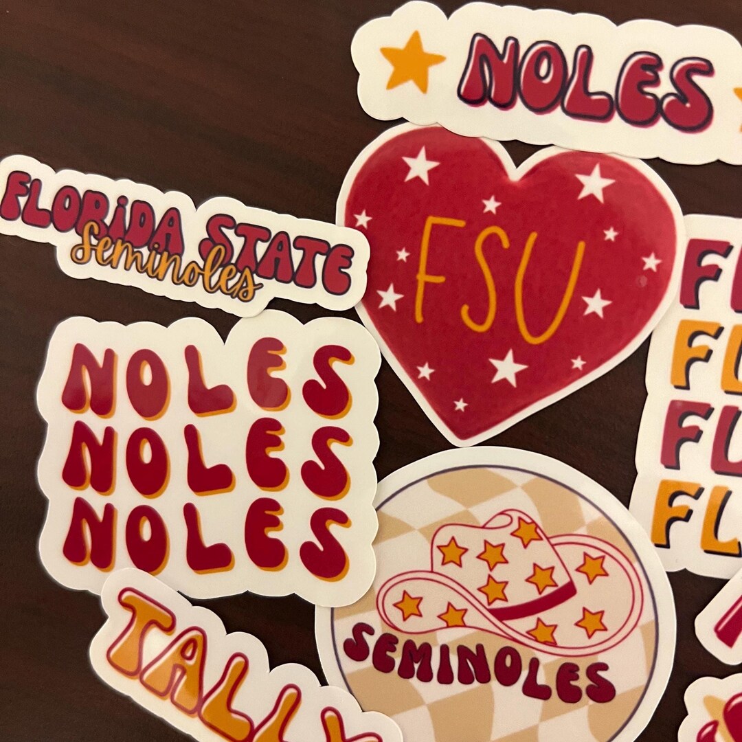 FSU Sticker Pack: Waterproof Florida State University Decals - Etsy
