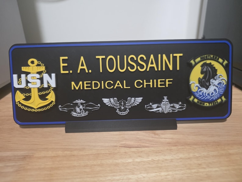 Custom Military Name Plate: Magnetic Rank and Patch for Easy Switch - Etsy