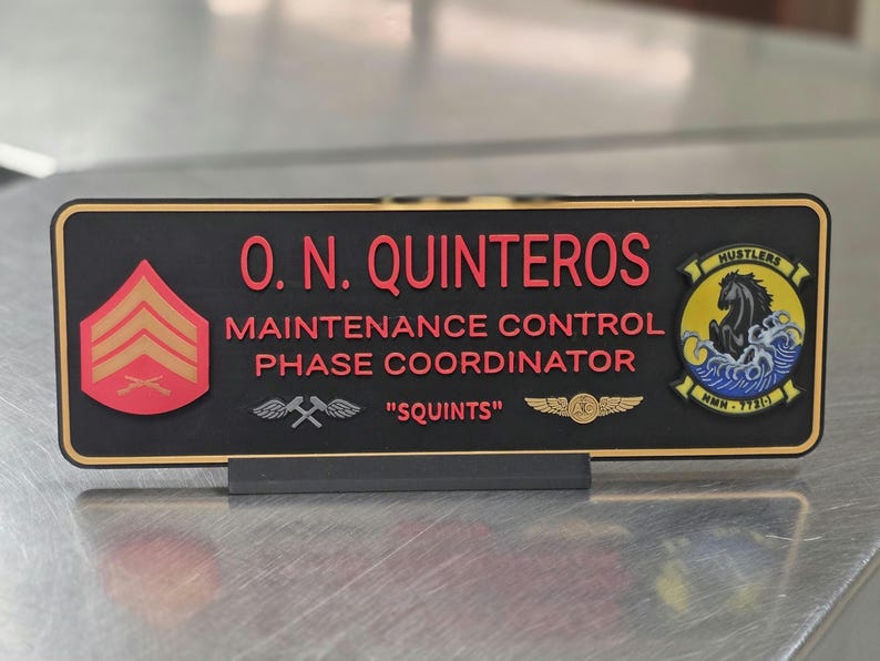 Custom Military Name Plate: Magnetic Rank and Patch for Easy Switch - Etsy