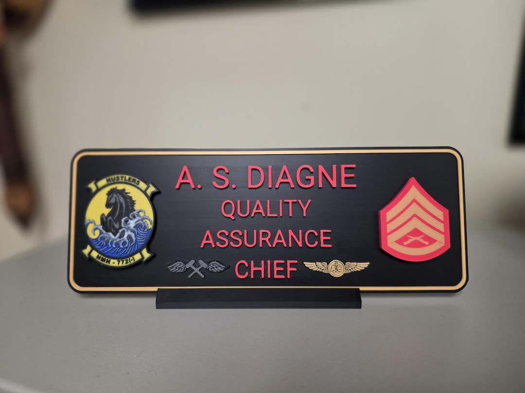 Custom Military Name Plate: Magnetic Rank and Patch for Easy Switch - Etsy