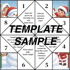 Merry & Bright Christmas Cootie Catcher | Holiday Printable Craft ...