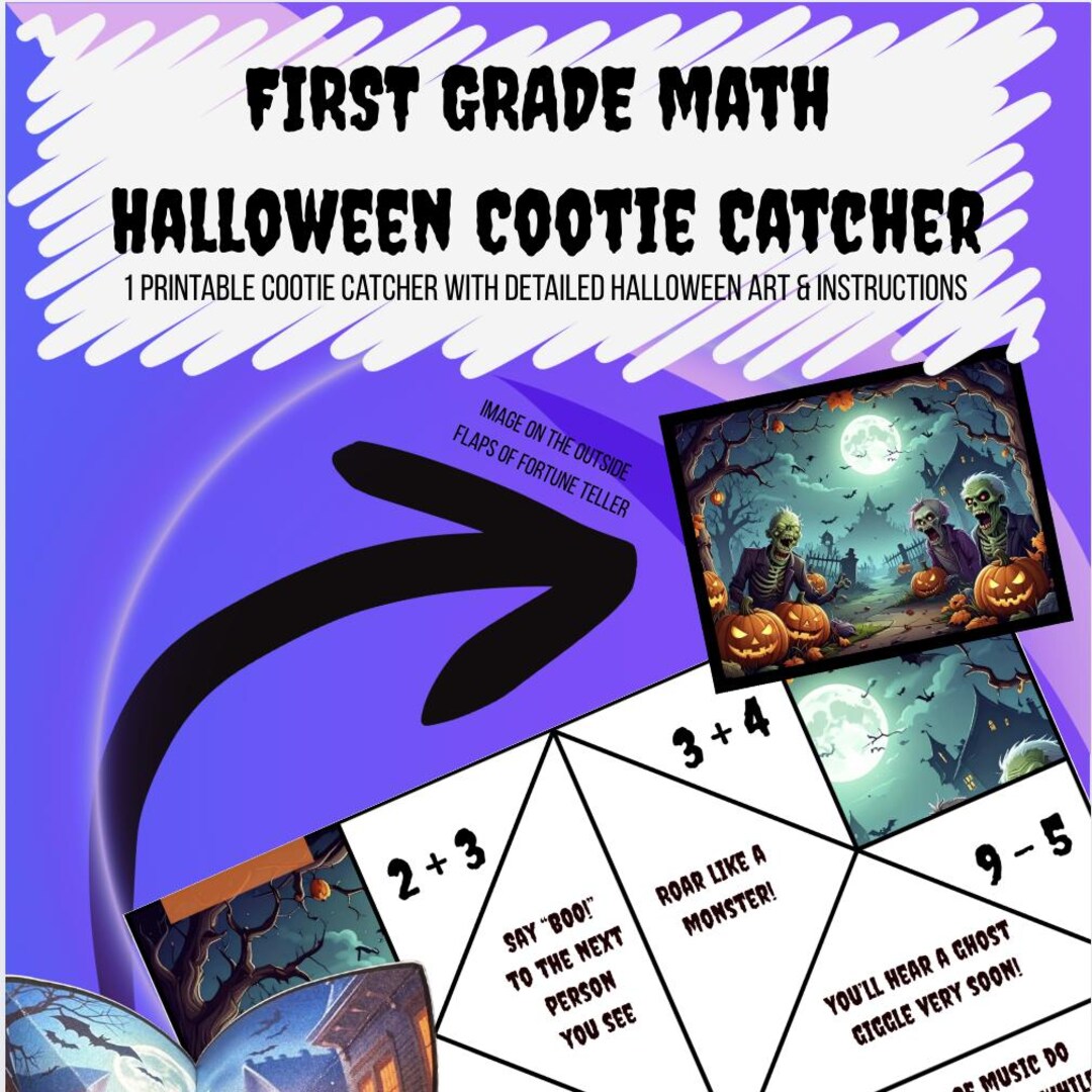 Halloween Math Cootie Catcher: 1st Grade Addition & Subtraction ...