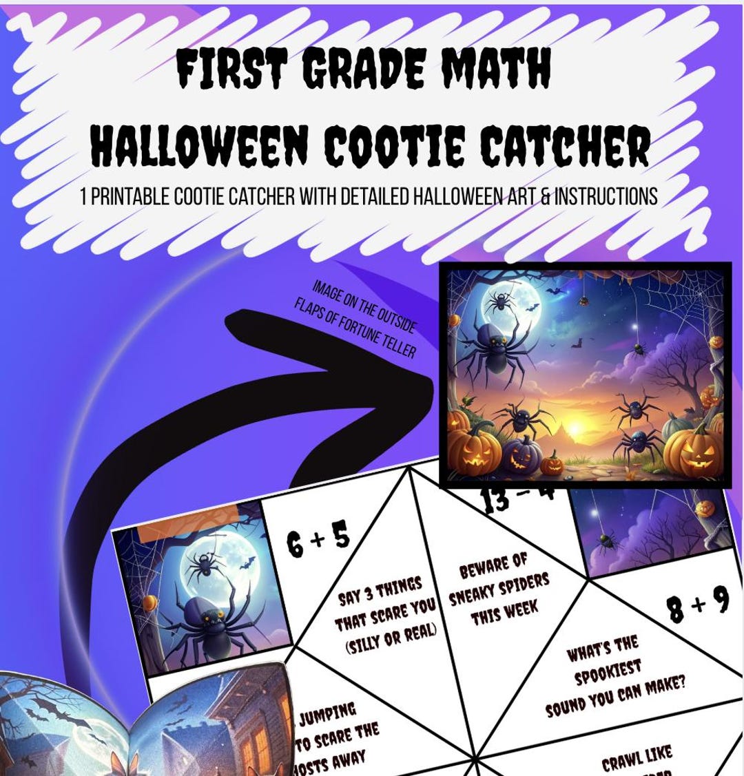 Halloween Math Cootie Catcher: 1st Grade Addition & Subtraction ...
