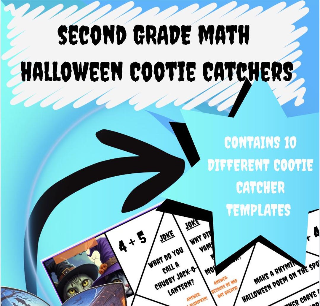 Halloween Math Cootie Catcher Bundle - 2nd Grade (printable PDF) - Etsy ...
