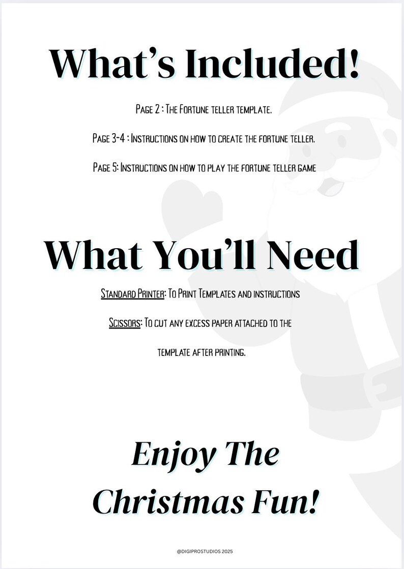 Christmas Cootie Catcher Bundle for Kids | 5 Printable Fortune Tellers ...