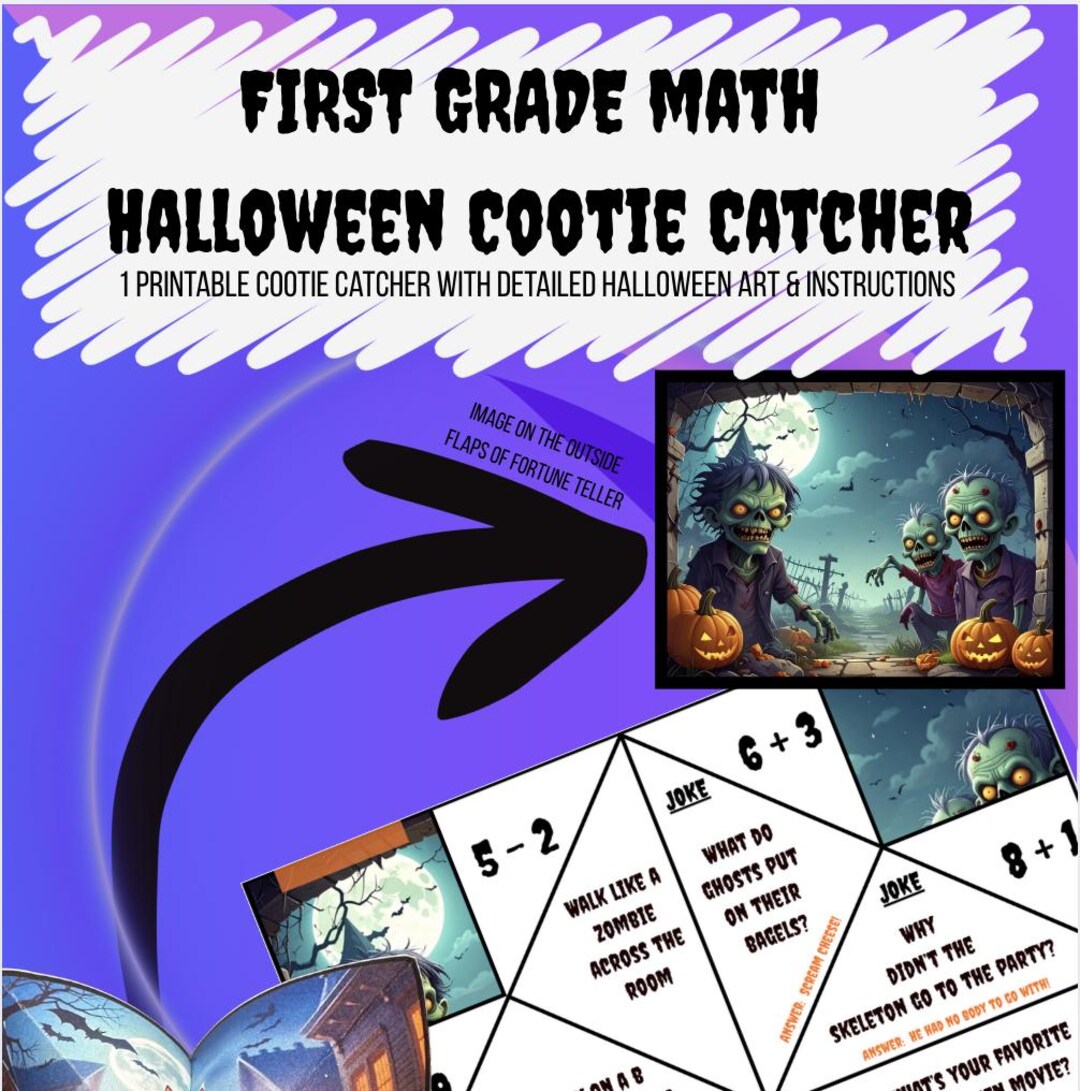Halloween Math Cootie Catcher: 1st Grade Addition & Subtraction ...