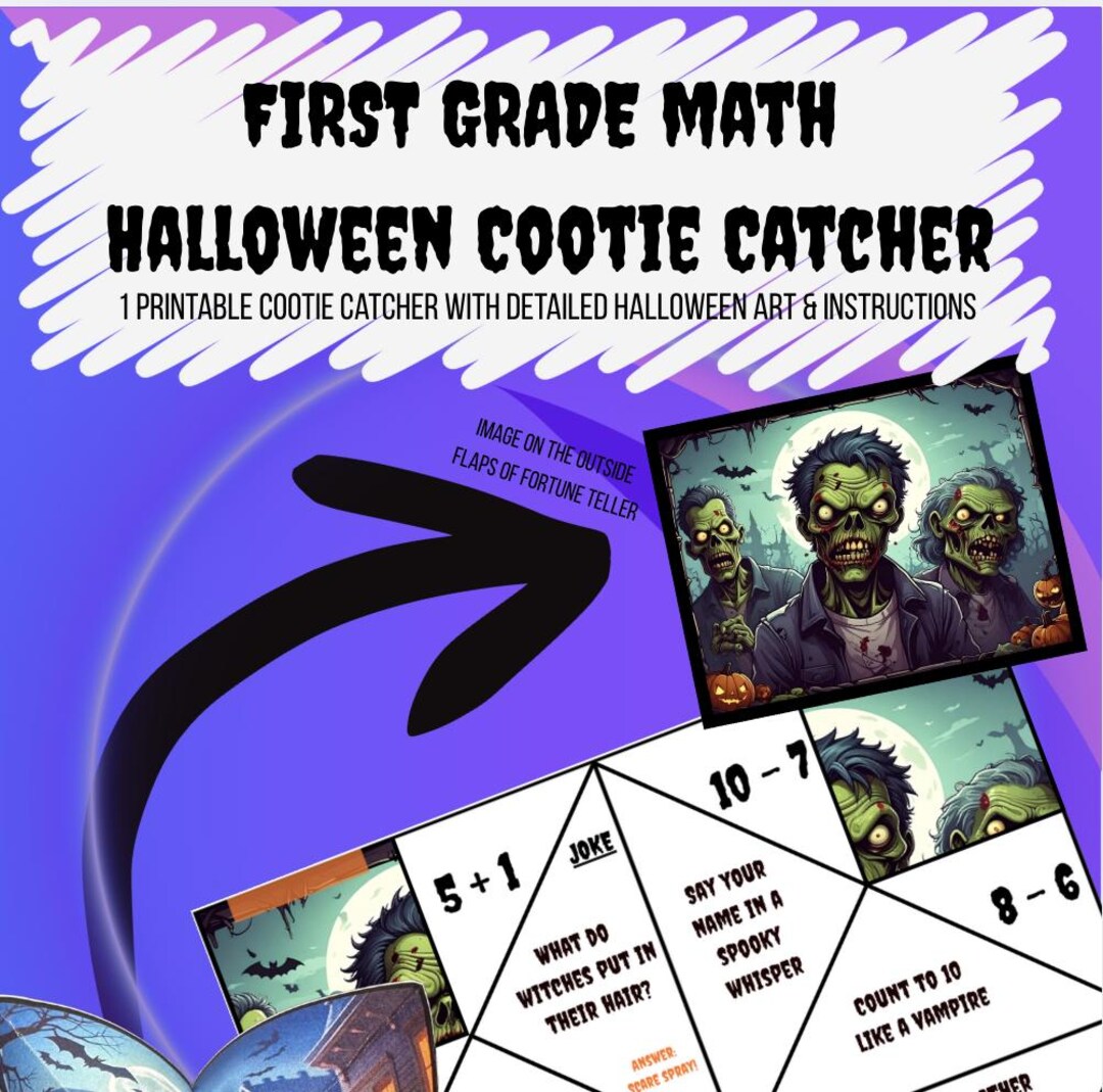 Halloween Math Cootie Catcher: 1st Grade Addition & Subtraction ...