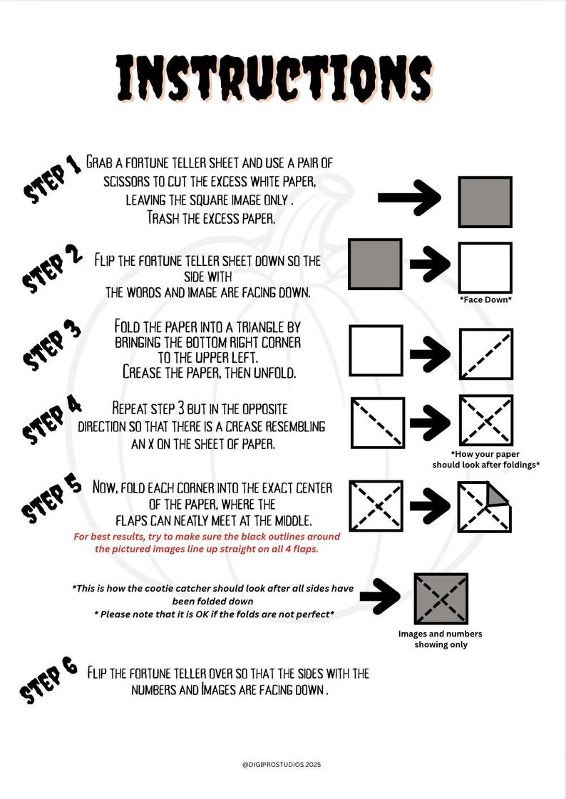 Halloween Cootie Catcher Printable: Spooky Fortune Teller Game ...