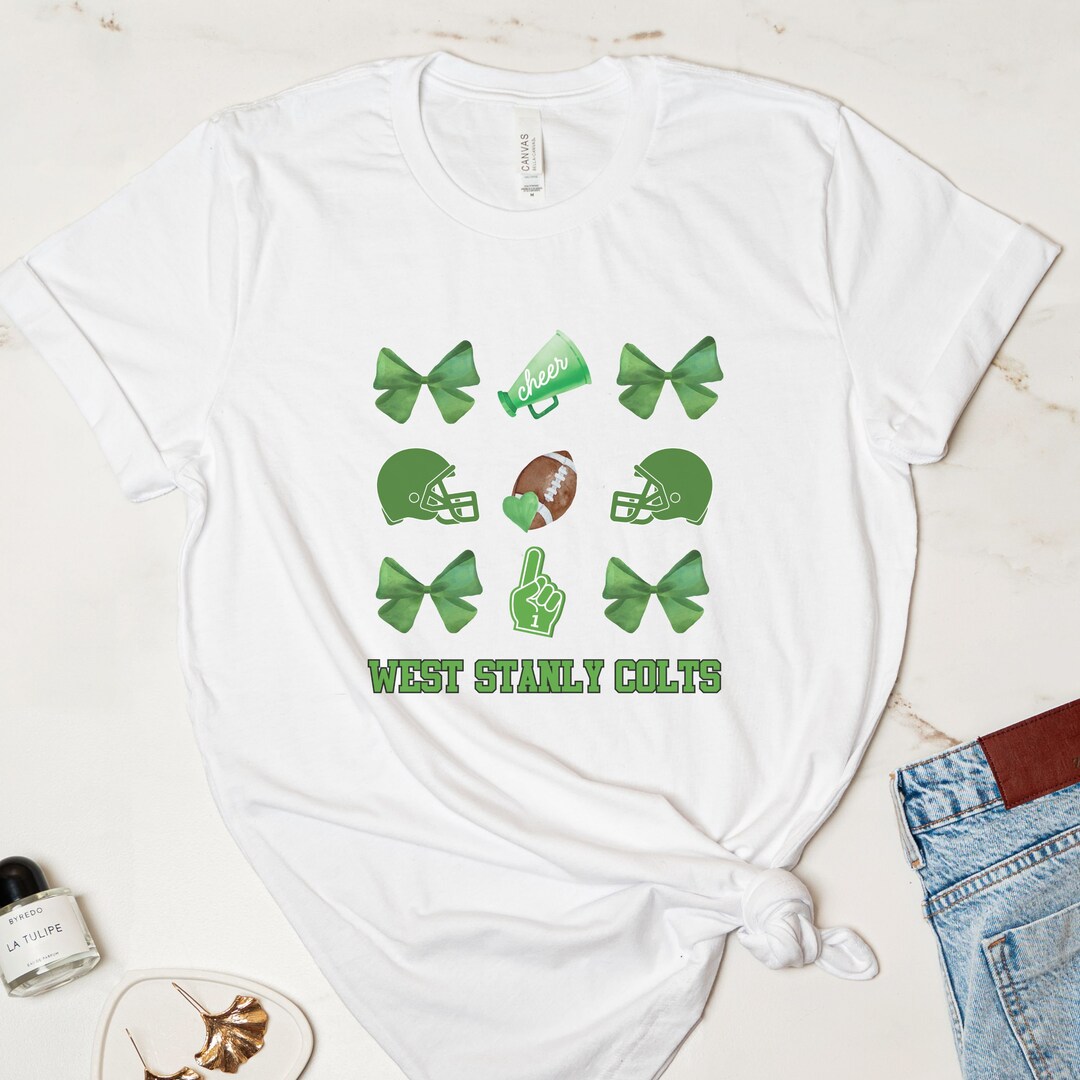Custom Football Team Spirit T-shirt With Bows: Game Day Apparel - Etsy