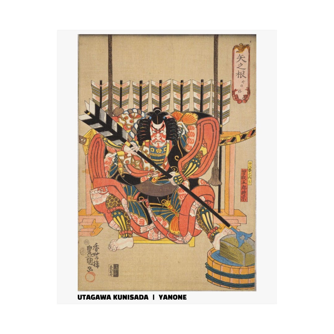 Ukiyo-e Kabuki Warrior Print: Yanone Goro, Edo Period Samurai Decor - Etsy