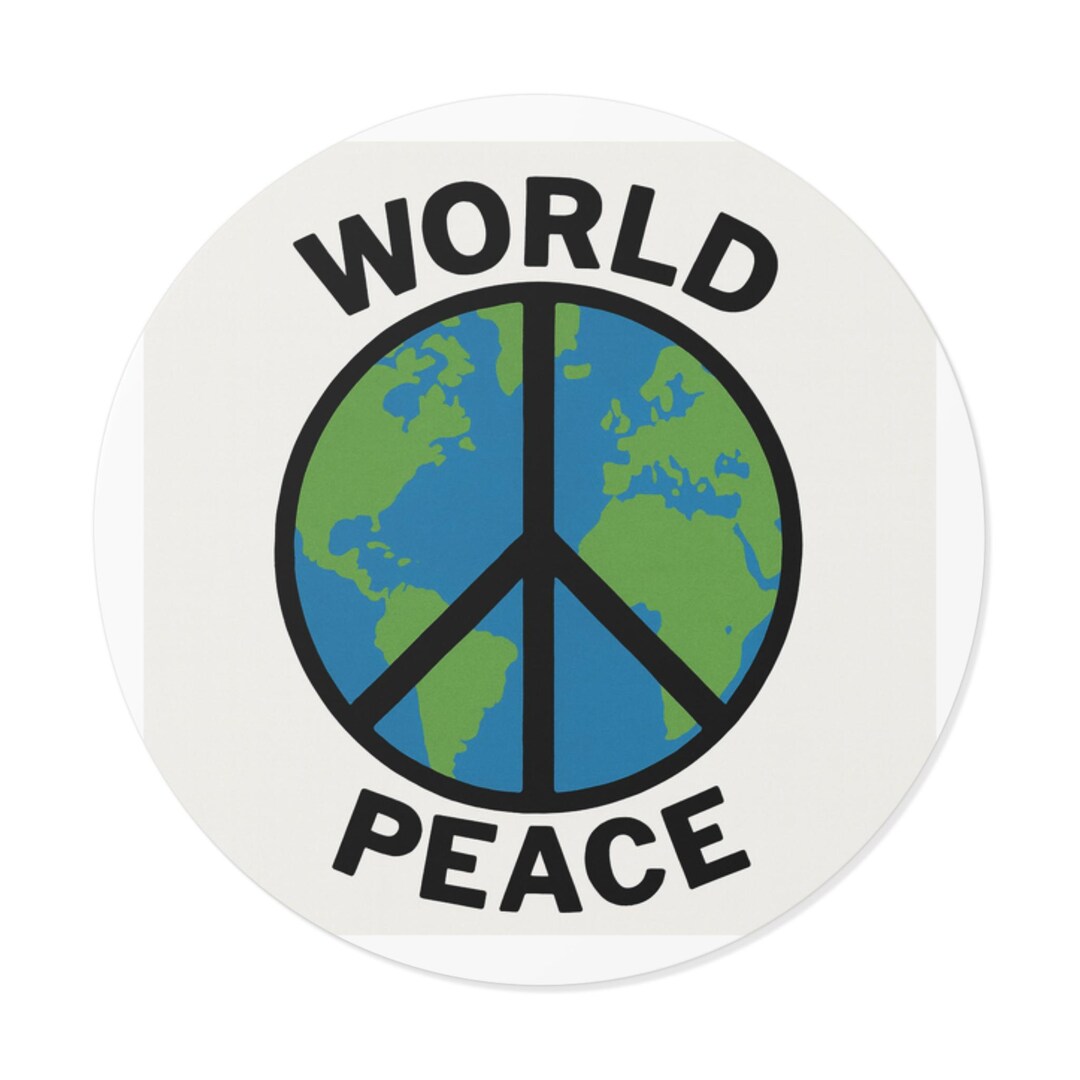 Eco-friendly World Peace Vinyl Stickers: Vibrant, Durable, UV Protected ...