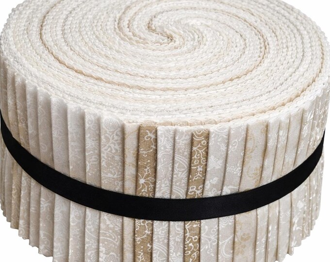 Tone on Tone Neutral Jelly Roll, 40 Precut Quilting Fabric Strips 2.5 ...