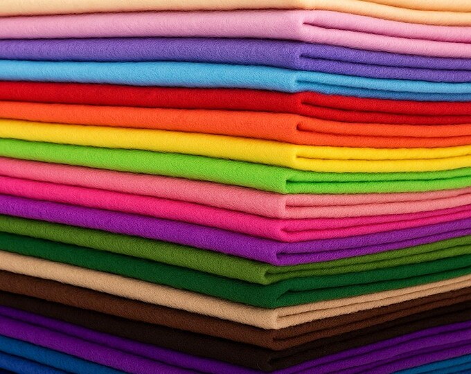 28pcs Assorted Felt Fabric Sheets – Thick 1.4mm Soft Craft Sewing ...