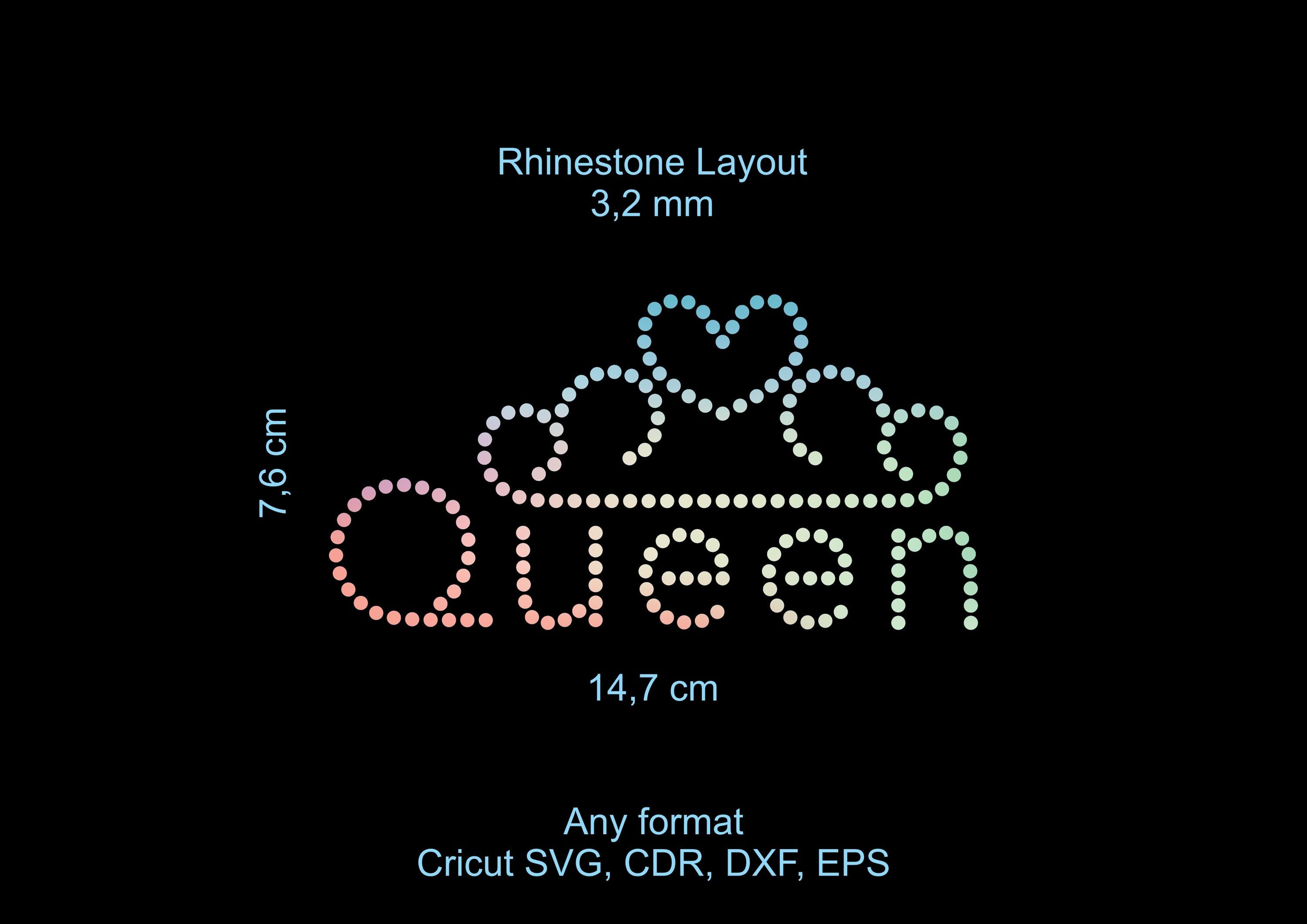 Queen Rhinestone Layout, Cricut Silhouette Design (digital Download) - Etsy