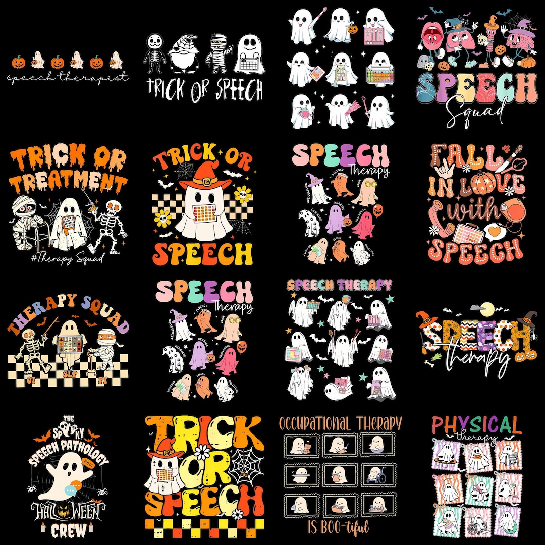 Ghost SLP Halloween PNG, Speech Therapy Spooky Humor Clipart, Slay ...