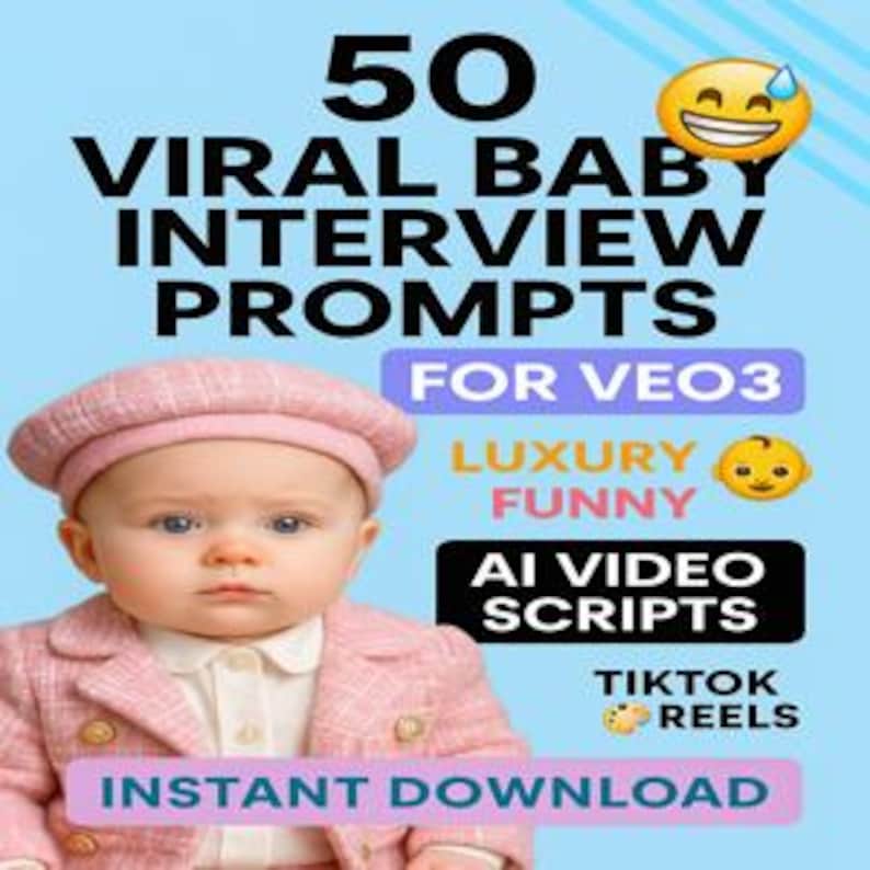 Funny AI Baby Interview Prompts for Veo3: Viral Tiktok & Reels (digital ...