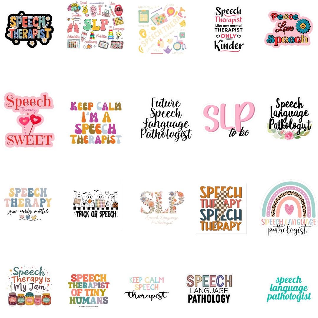 Speech Therapy Bundle Png , SLP Clipart for Speech Language Pathologist ...