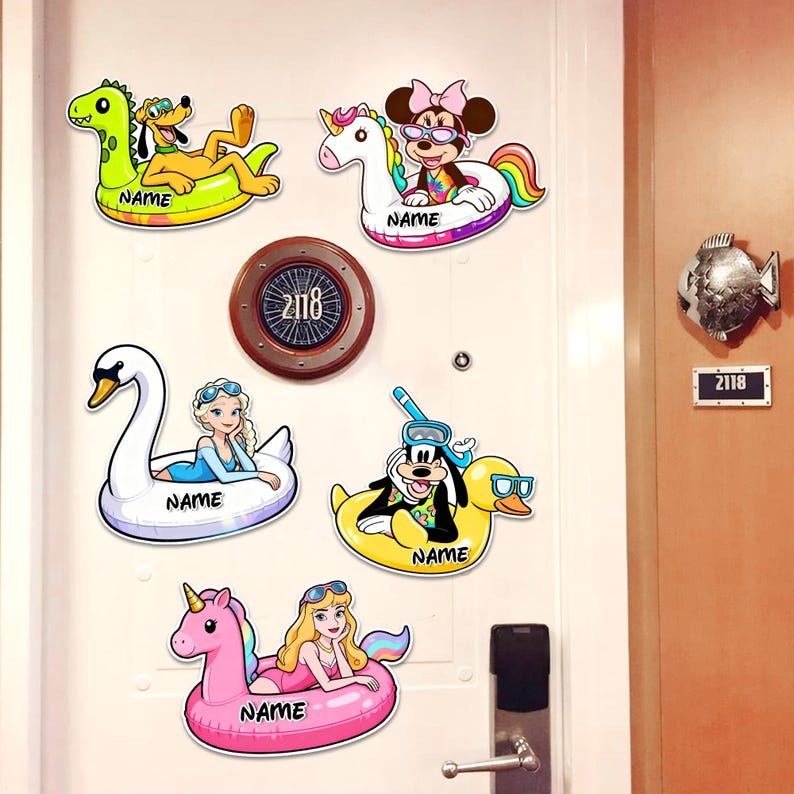 Personalized 200+ Disney Characters Summer Cruise Magnet, Swimming ...
