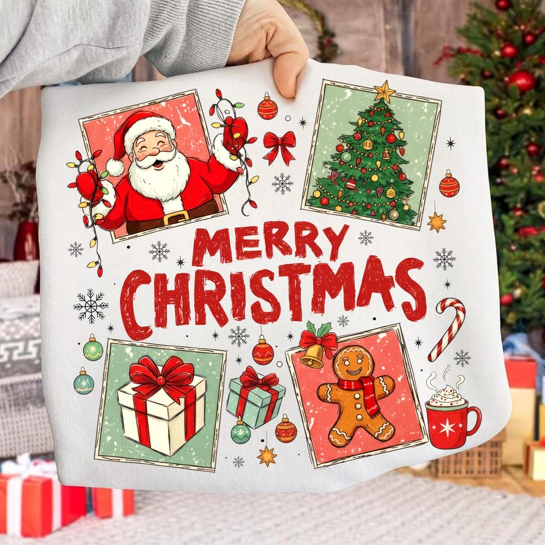 Merry Christmas Png, Preppy Santa Reindeer Christmas PNG, Coquette ...