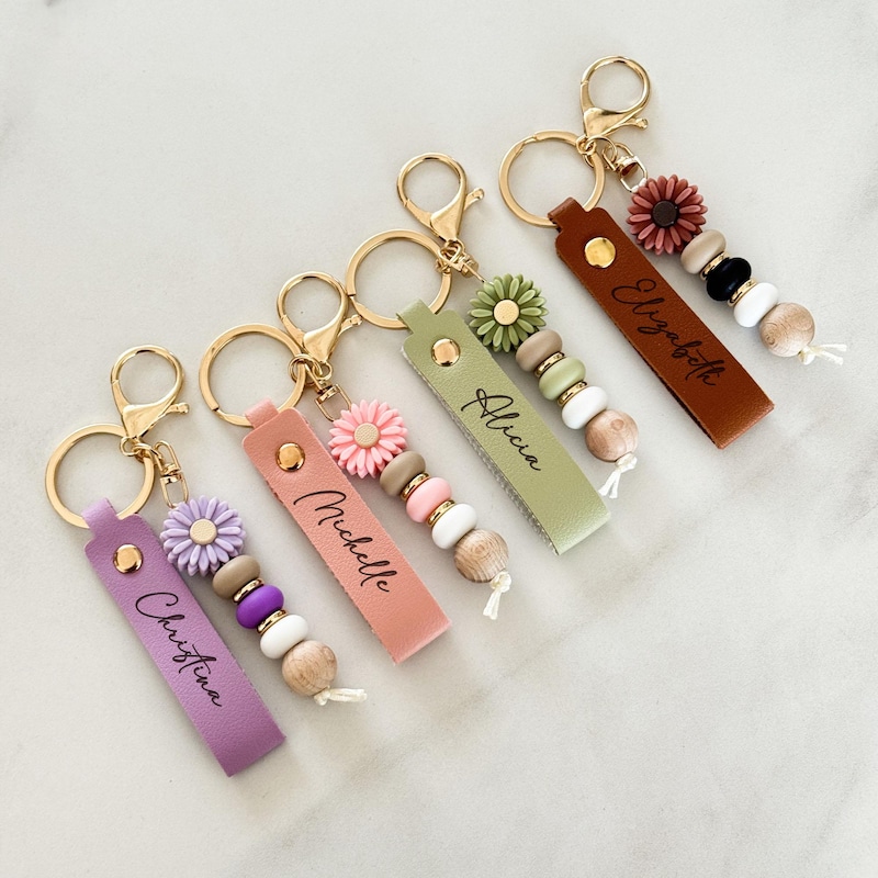 Bag Daisy Key Chain - Etsy