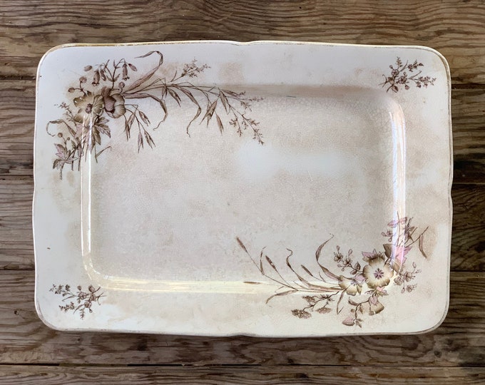 Mercer WARRANTED China Platter White Granite/ironstone 1800s -1900s - Etsy