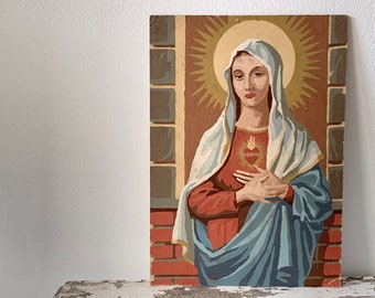 Virgin Mary Paint by Number - Etsy