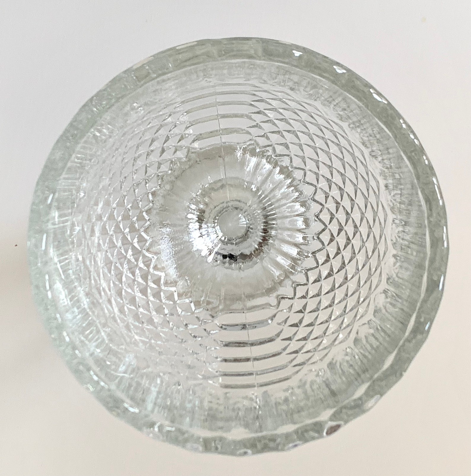 Diamond Point Pressed Glass Candy Dish Goblet - Etsy