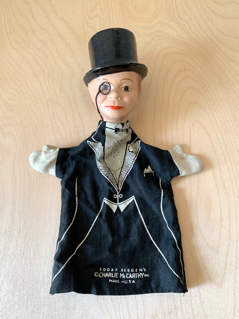 Vintage Charlie Mccarthy Hand Puppet 1938 - Etsy