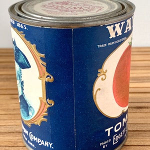 Antique Edgett-burnham Company Label- Cantique Re-purposed Can-display ...