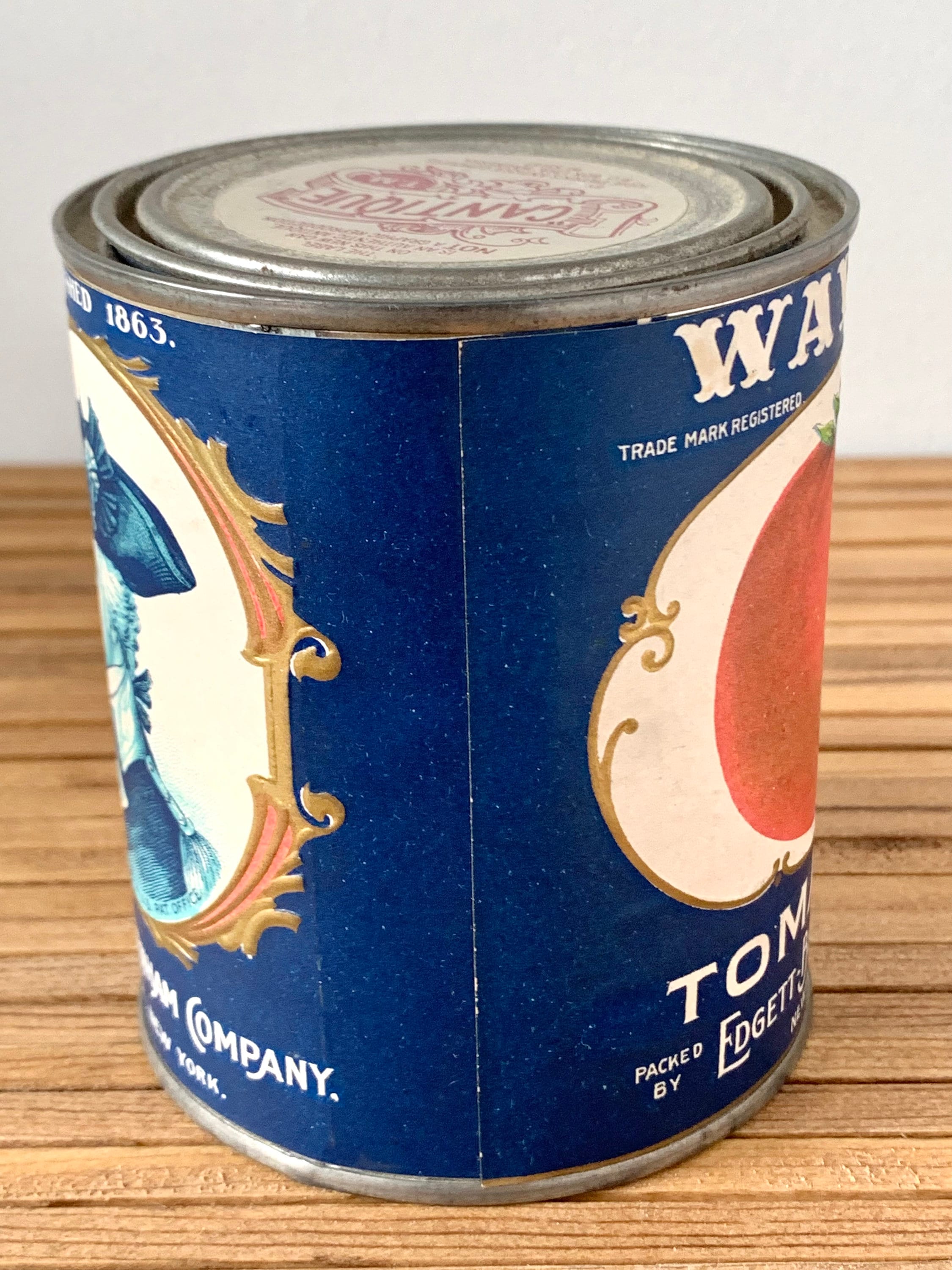Antique Edgett-burnham Company Label- Cantique Re-purposed Can-display ...
