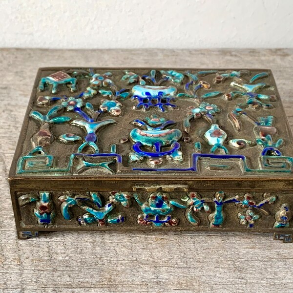 Chinese Enamel Box - Etsy