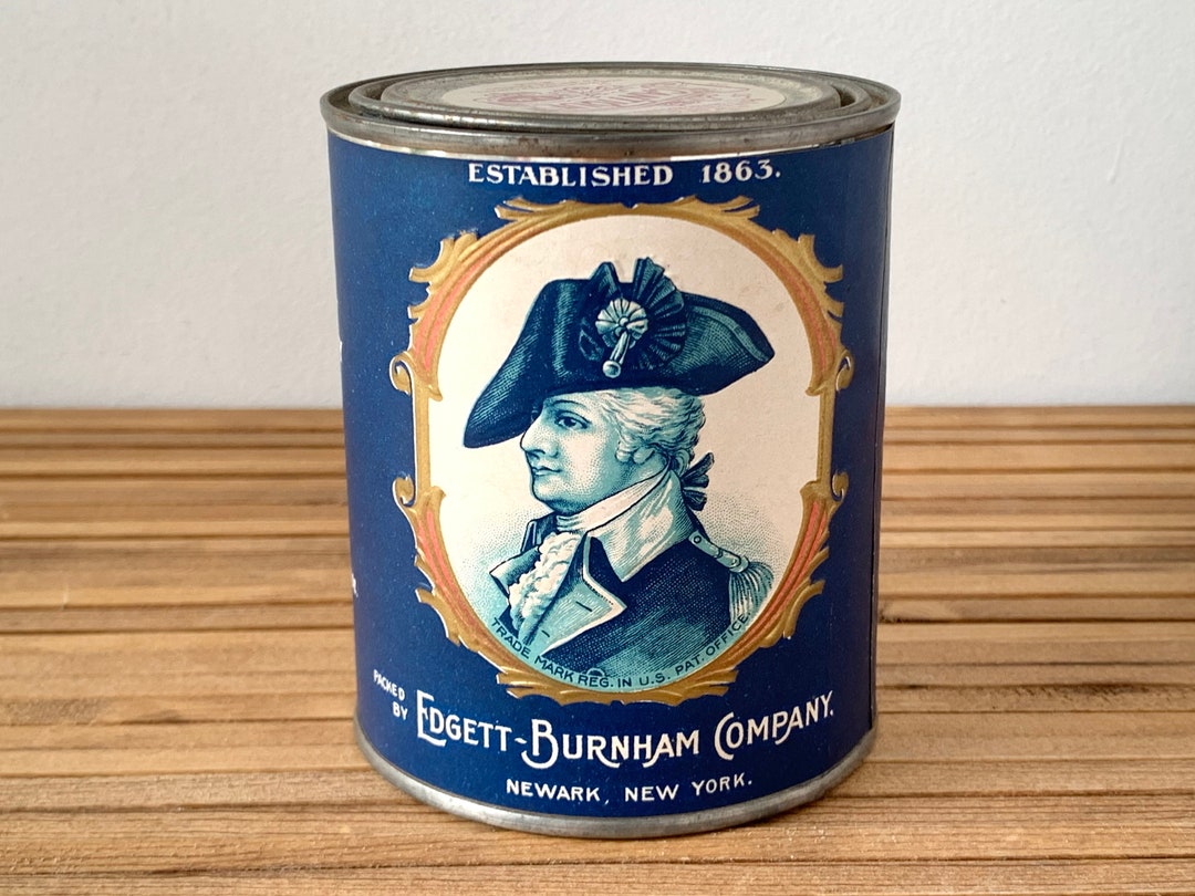 Antique Edgett-burnham Company Label- Cantique Re-purposed Can-display ...