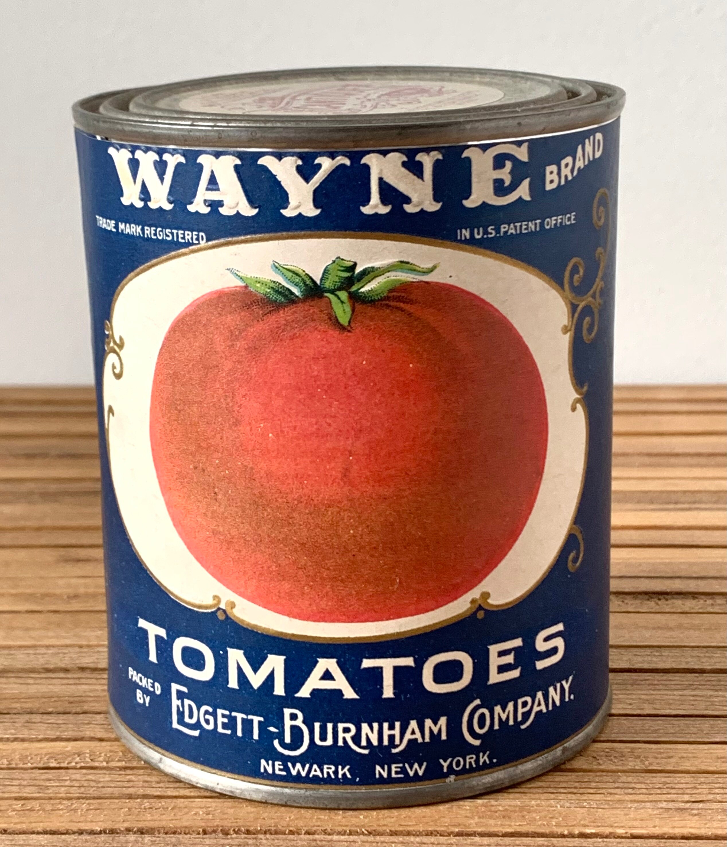 Antique Edgett-burnham Company Label- Cantique Re-purposed Can-display ...