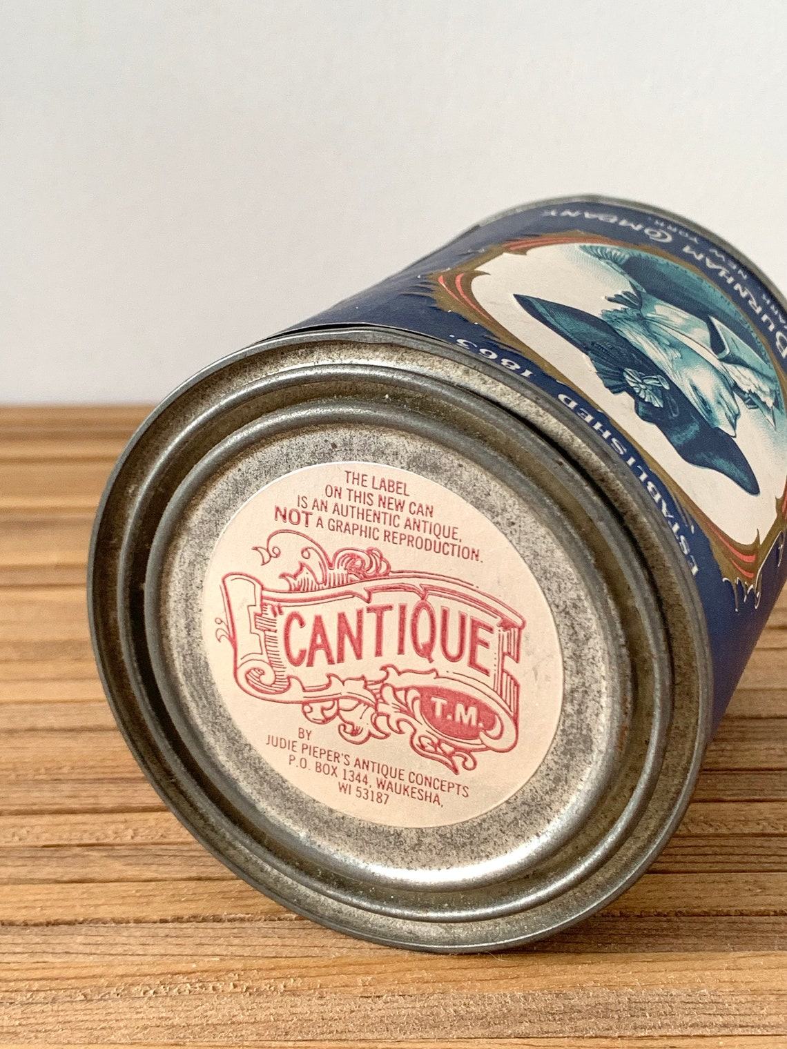 Antique Edgett-burnham Company Label- Cantique Re-purposed Can-display ...