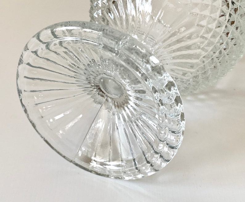 Diamond Point Pressed Glass Candy Dish Goblet - Etsy