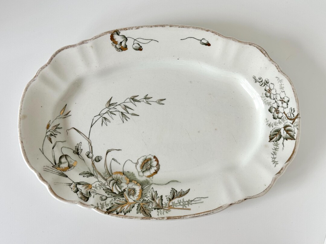 John Edwards Ironstone Platter-harvest Porcelaine De Terre-english - Etsy