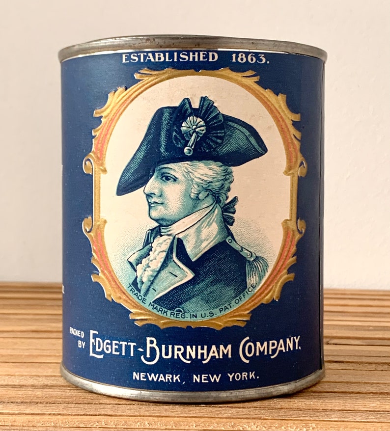 Antique Edgett-burnham Company Label- Cantique Re-purposed Can-display ...