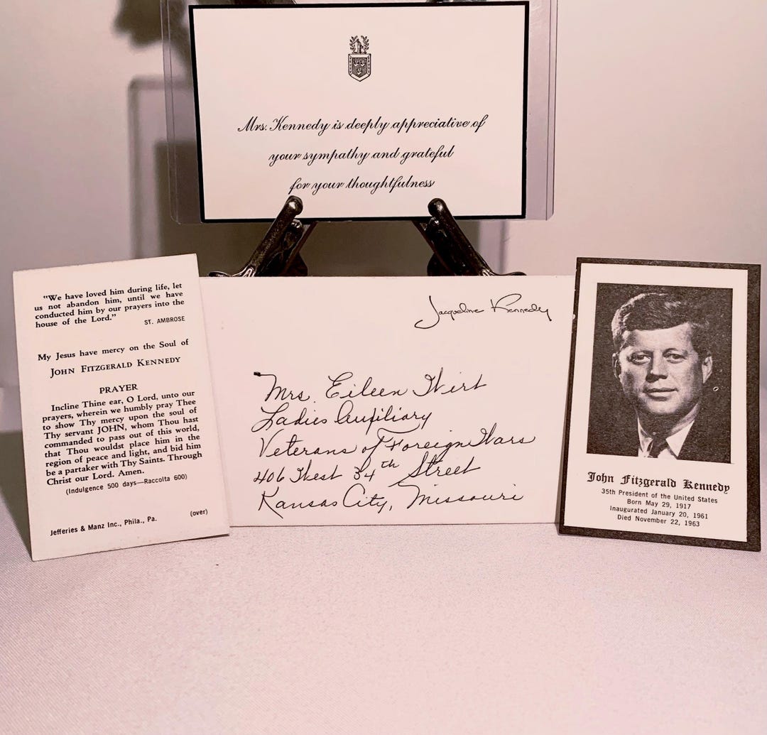 1963 JFK Funeral White House Condolence Packet – Jacqueline Kennedy ...