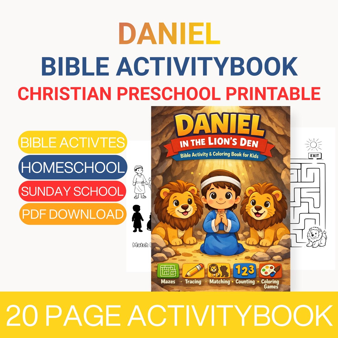 Daniel and the Lions’ Den Bible Activities for Toddlers | Christian ...