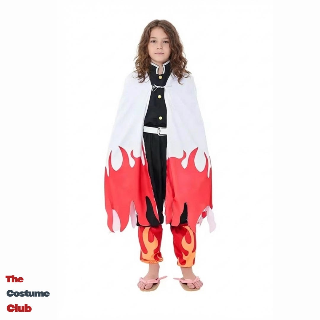 Kids Anime Flame Swordsman Costume for Boys and Girls Kids Anime Outfit ...