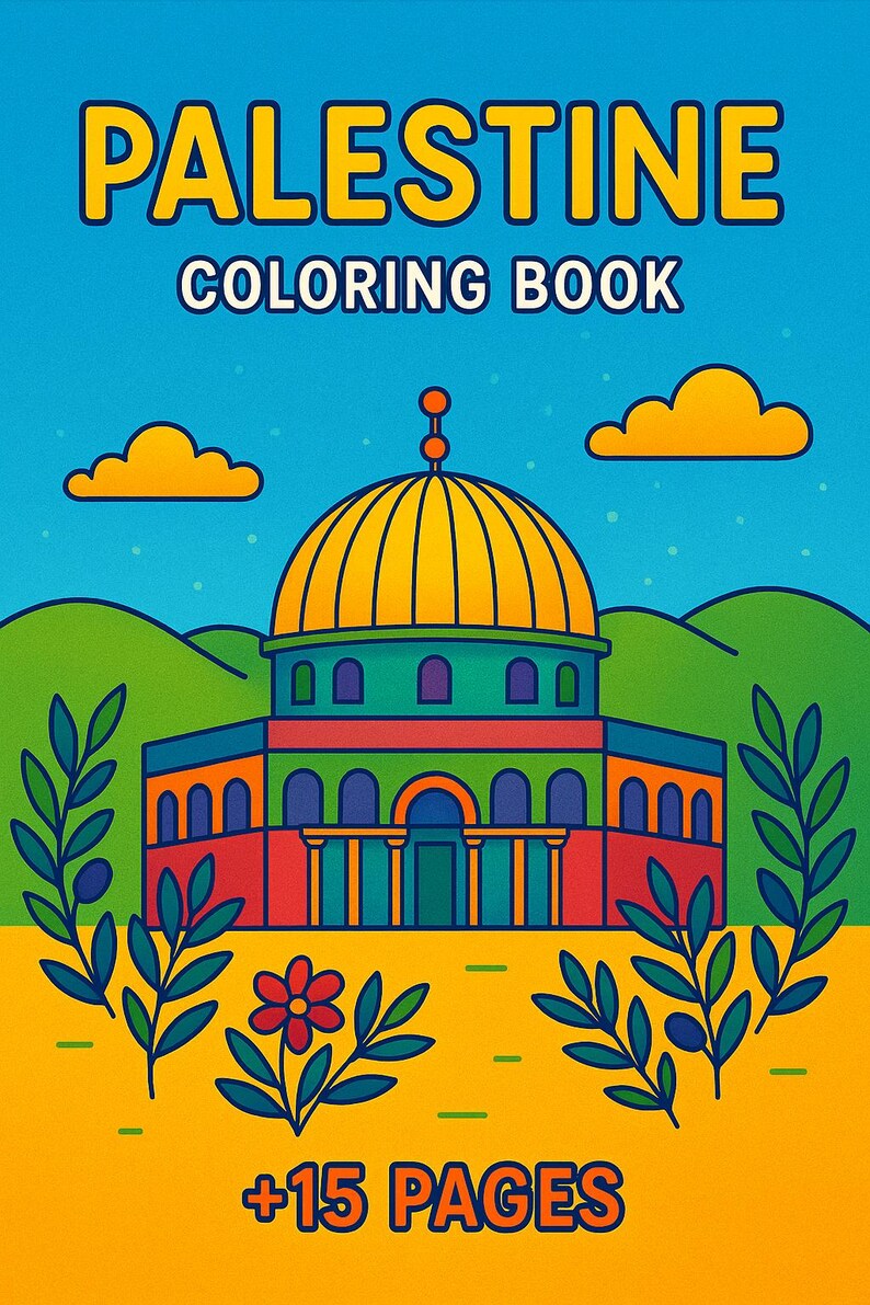 Palestine Kids Coloring Book | Printable Pages | Dome of the Rock ...