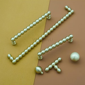 Gold Bead Drawer Pulls - Unique Cabinet Handles ,dresser Knobs Brass ...